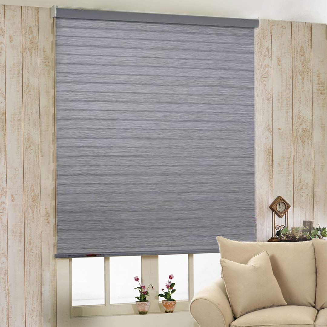 ZEBRA BLINDS Polyester Curtain for Windows Or Outdoor Dcor Grey W154 X ...