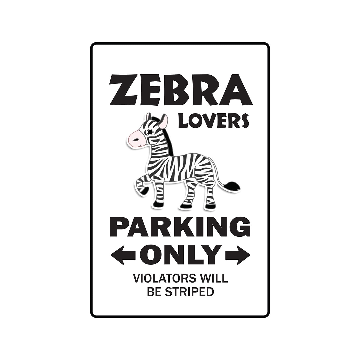 ZEBRA LOVERS Parking Decal animal collectable strips zoo | Indoor ...
