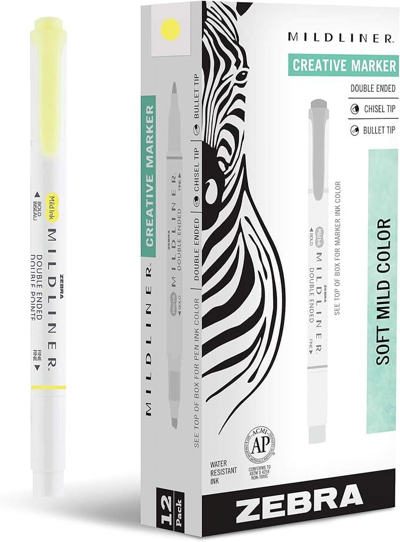 ZEBRA Pen Mildliner Double Ended Highlighter Marker Set, Broad and Fine ...