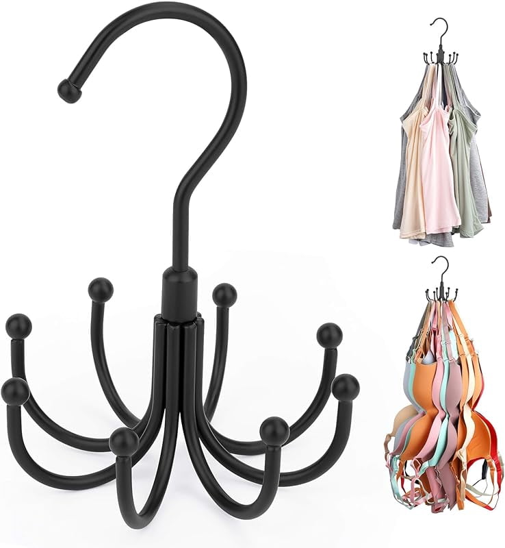 ZEDODIER Tank Top Hanger, Rotatable Bra Organzier for Closet, Max 24 ...