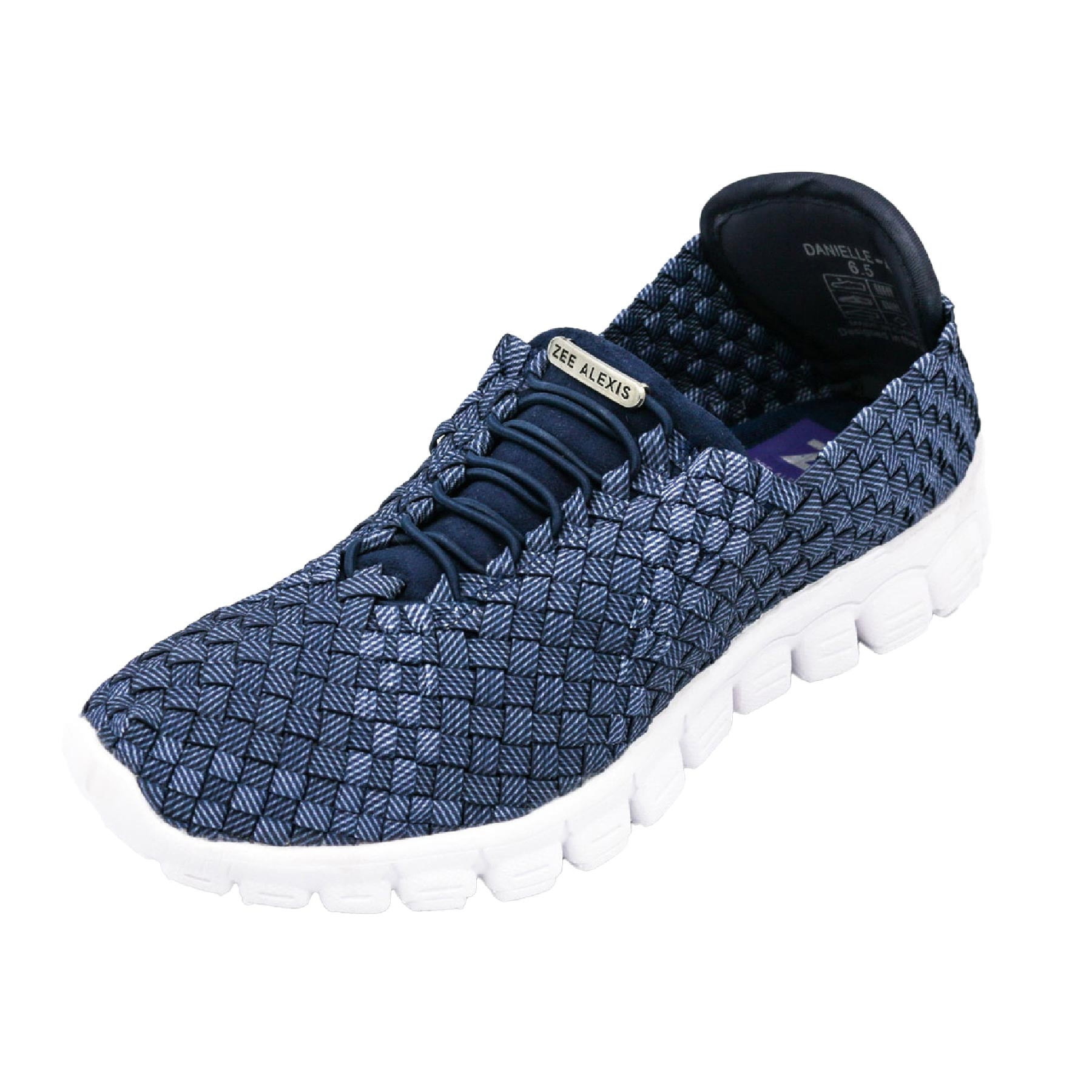 ZEE ALEXIS Women's Danielle Woven Sneakers, Color: Denim, Size: 9 ...