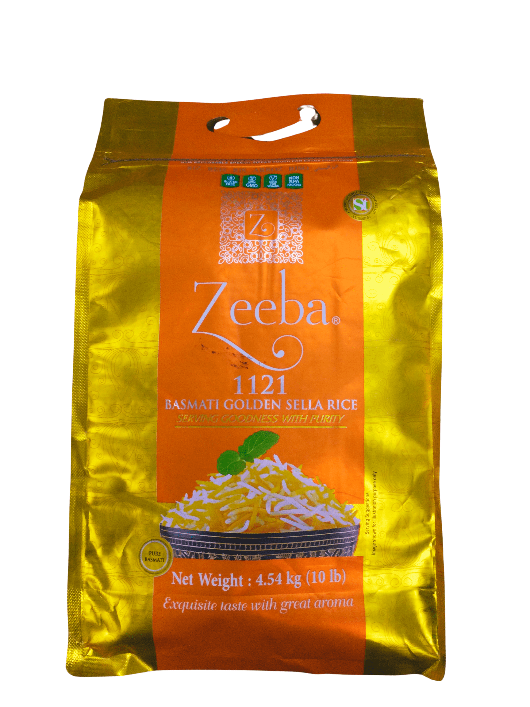 ZEEBA 1121 BASMATI GOLDEN SELLA RICE 10LB - Walmart.com