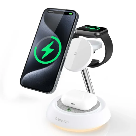 ZeeHoo 4-in-1 Wireless Charger Station, Fast USB for iPhone 16, Apple ...