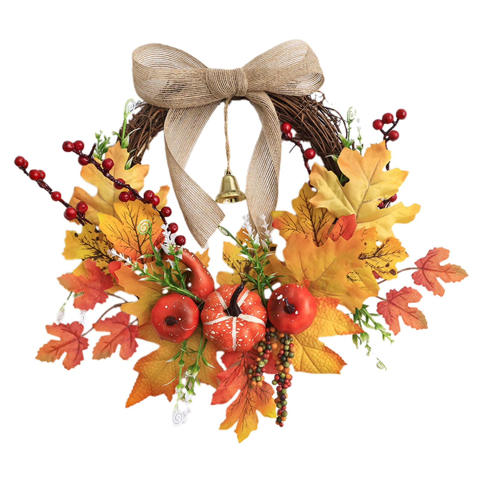 ZEELIY Clearance Festival Garland Fall Pumpkin Wreath Pillar Candle ...