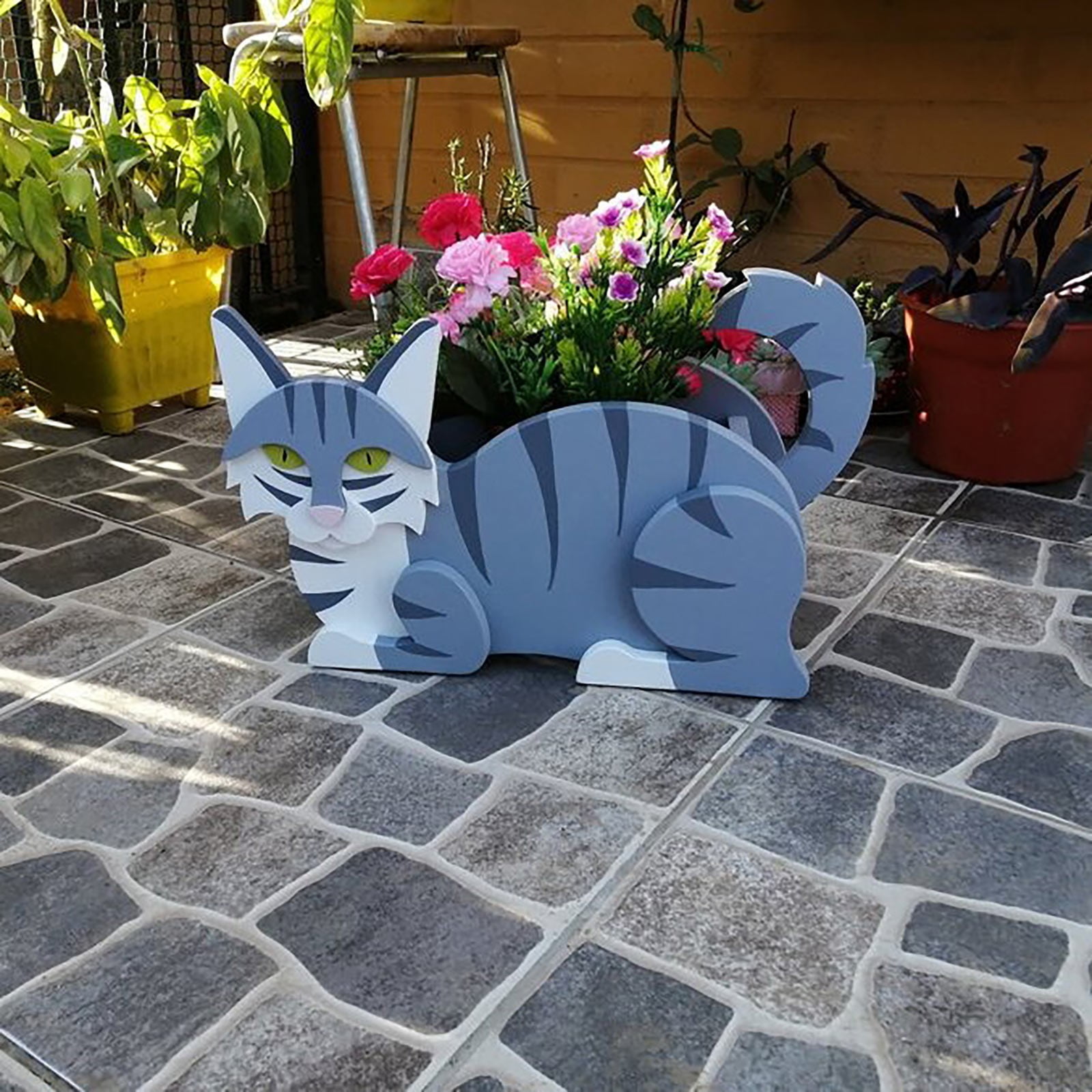 ZEELIY Indoor and Outdoor Garden Ornaments Animal Flower Pots Garden ...