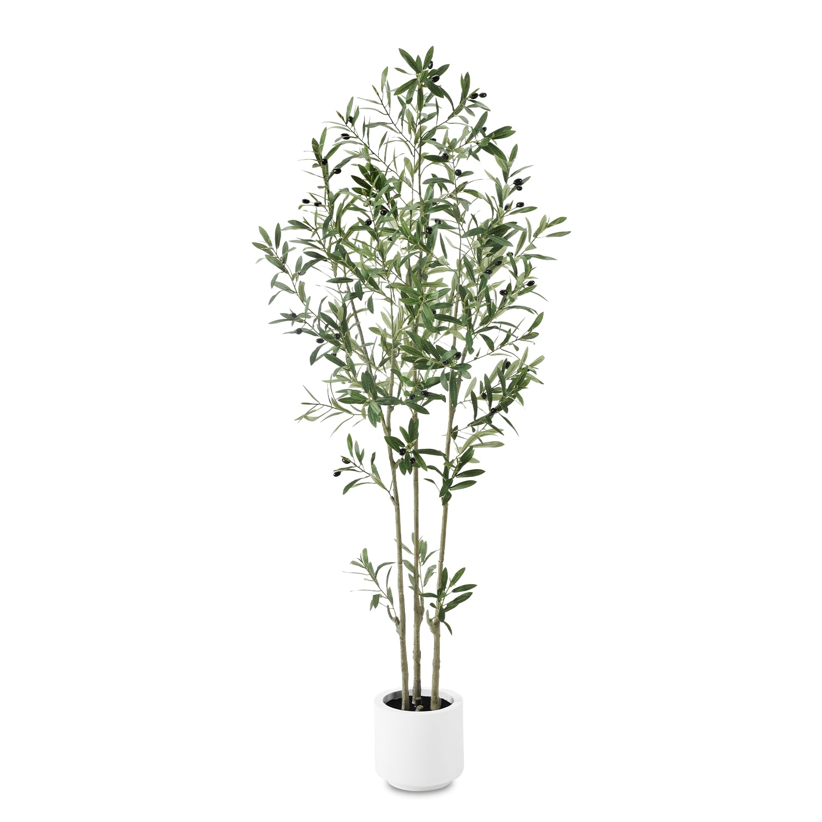 ZEEOZE Artificial Tree 6 Ft Tall Fake Tree Indoor Faux Silk Tree Large ...