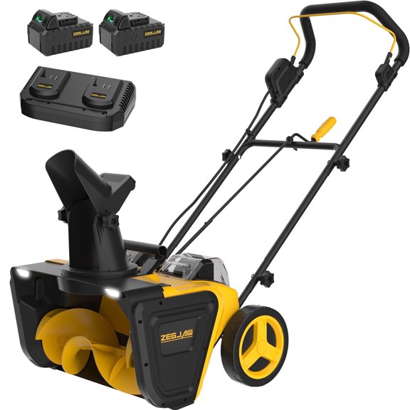 VOLTASK 48V 16-inch Cordless Snow Shovel with Wheels,Electric Snow ...