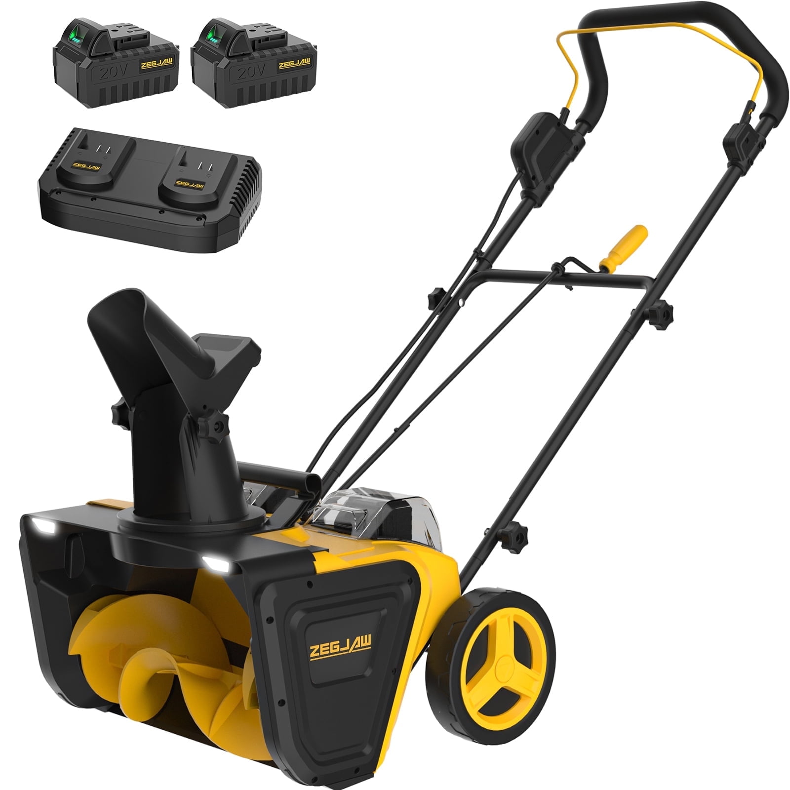 ZEGJAW 40V 20-Inch Snow Blower Cordless, Electric Snow Blower with ...