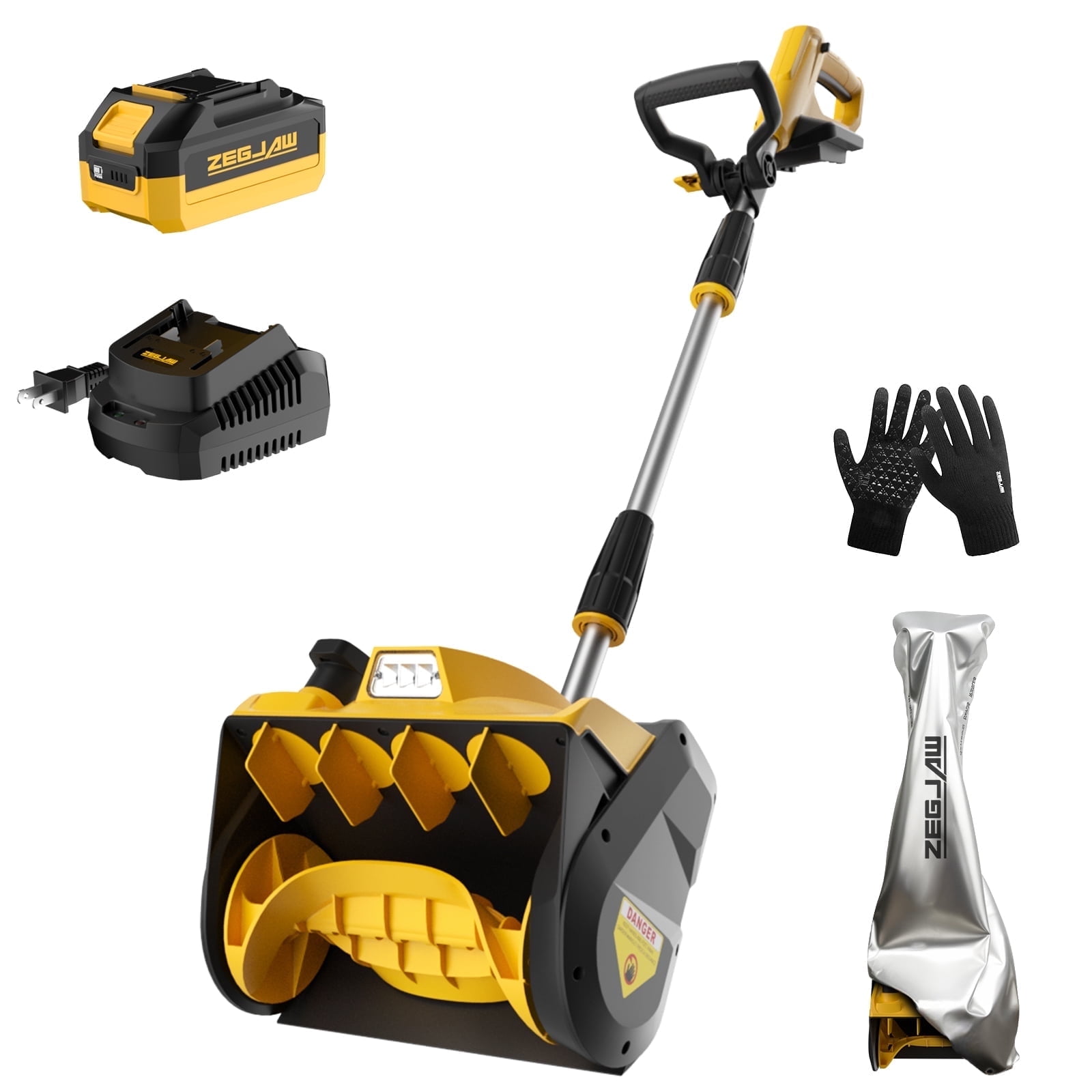 ZEGJAW Cordless Snow Shovel, 20V 12-Inch Electric Snow Shovel, Snow ...