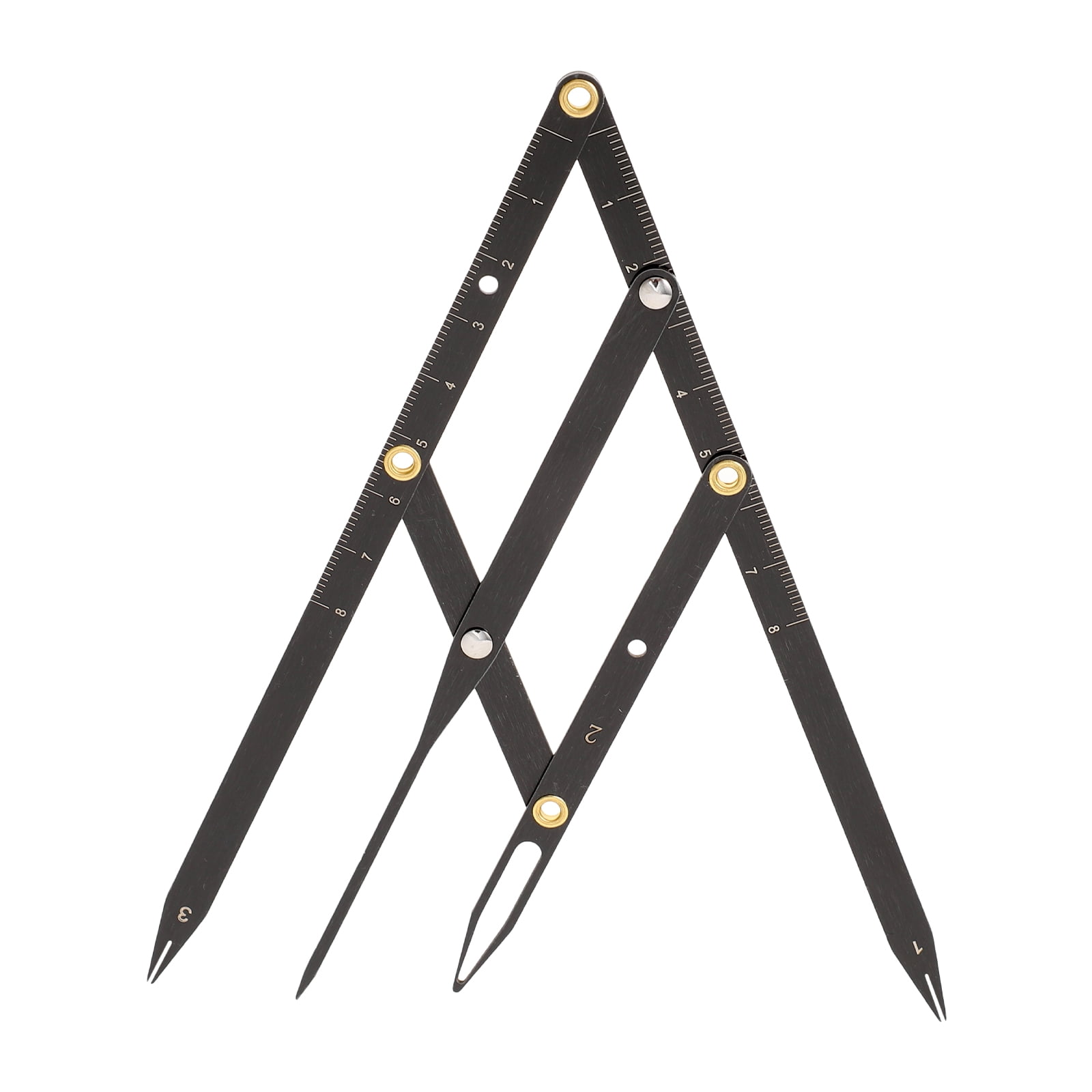 ZEHUANYU 1pc Sliding Three-point Stainless Steel Eyebrow Ruler Golden ...