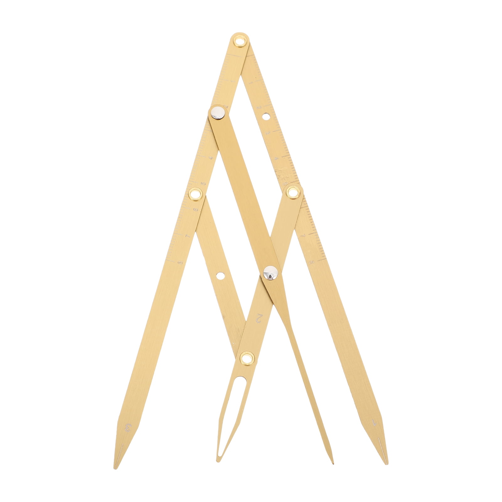 ZEHUANYU 1pc Sliding Three-point Stainless Steel Eyebrow Ruler Golden ...