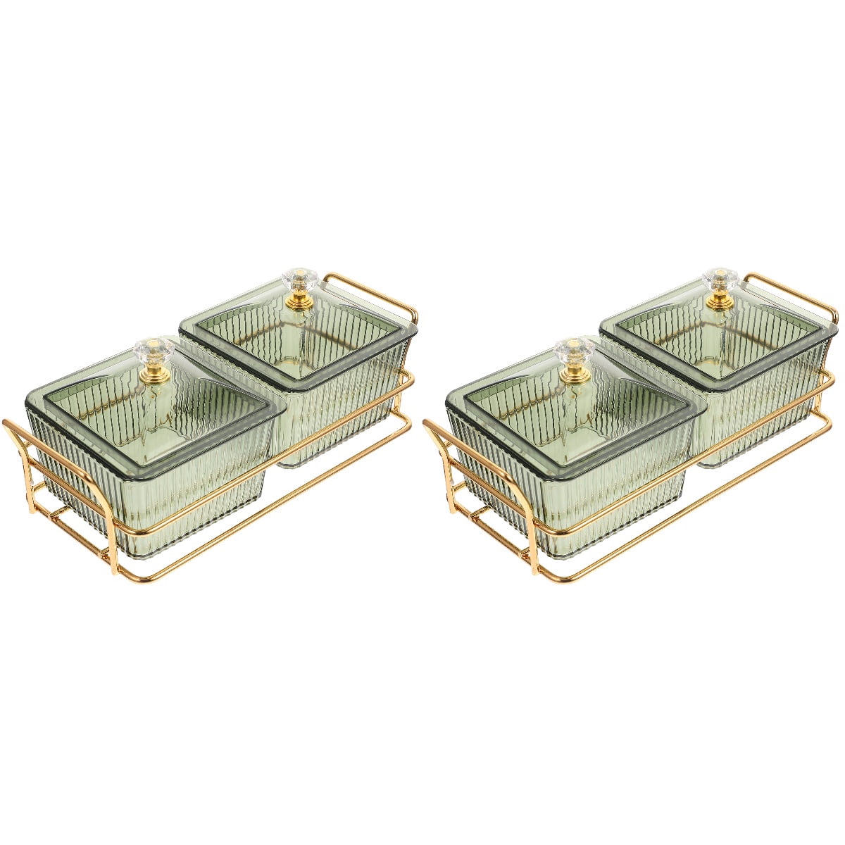 ZEHUANYU 2 Sets of Divided Fruit Plates Multi-grid Storage Plates ...