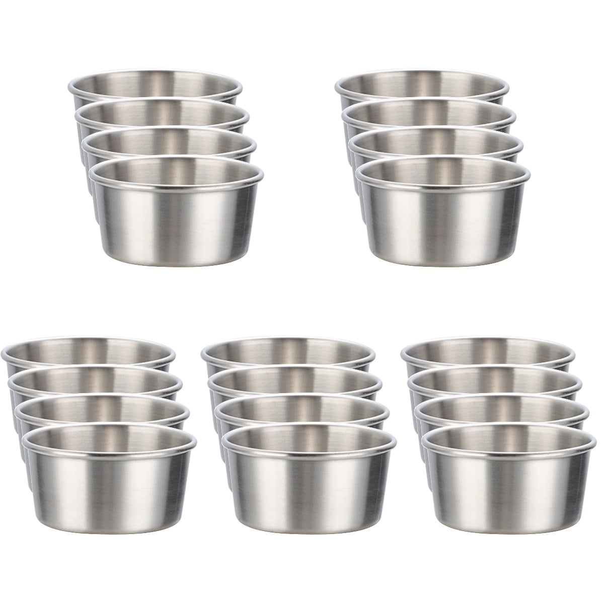 ZEHUANYU 20 Pcs Stainless Steel Sauce Cups Multi-use Dipping Bowls ...