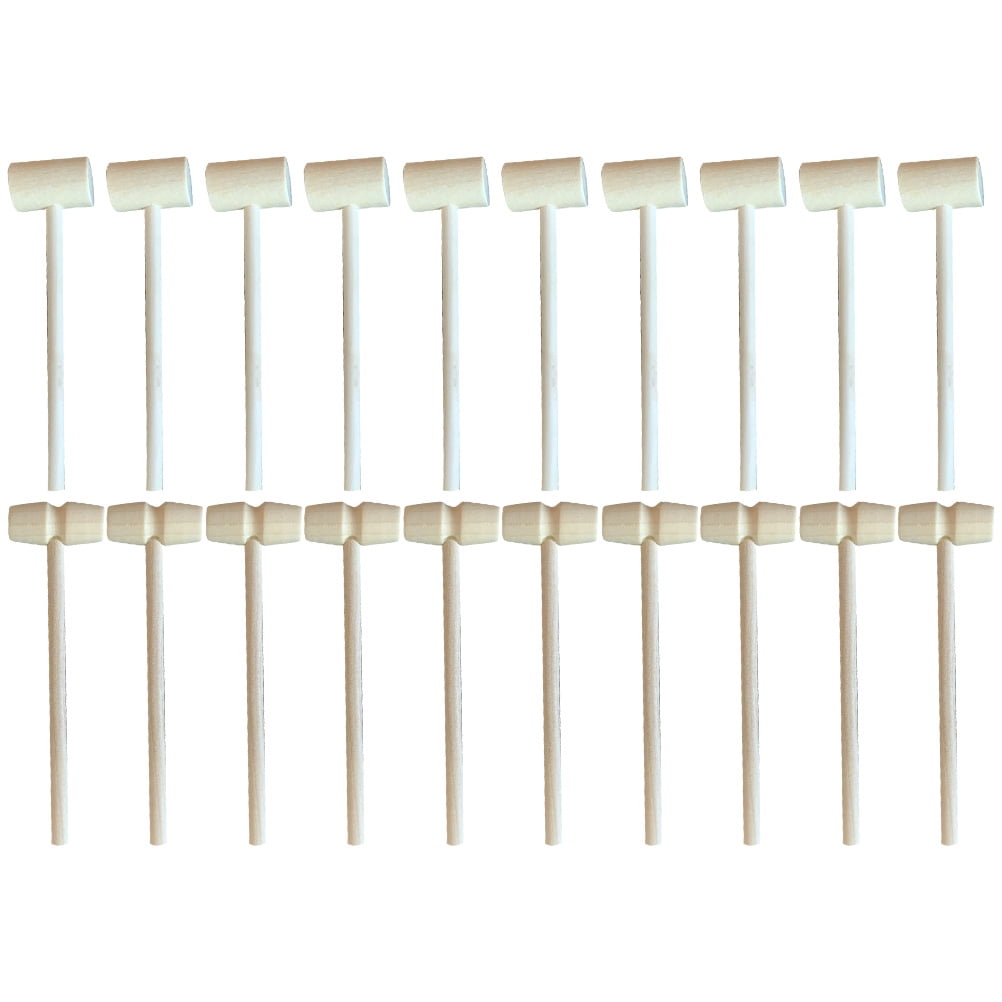 ZEHUANYU 20 Pcs Wooden Mallets Mini Hammers Cake Wooden Hammers Kids ...