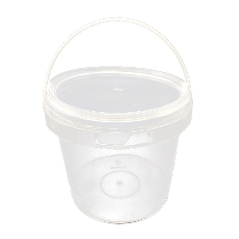 ZEHUANYU 2L Food Grade Plastic Hand Bucket Transparent Round Storage ...