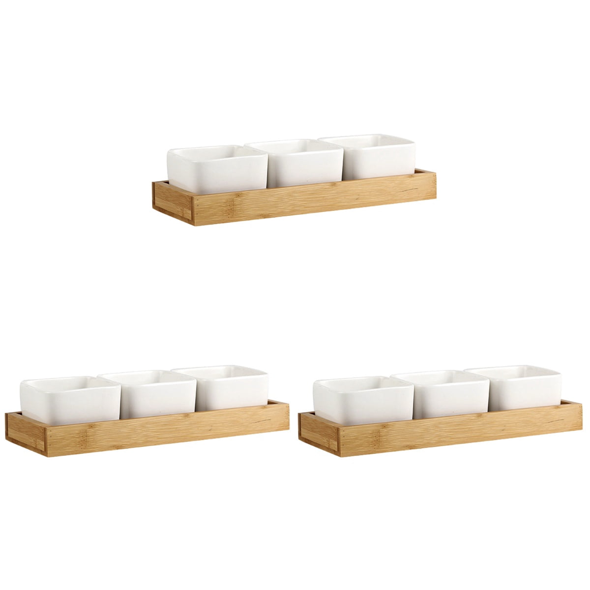 ZEHUANYU 3 Sets Ceramic Snack Tray Divided Snack Dish Ceramic Food Dish ...