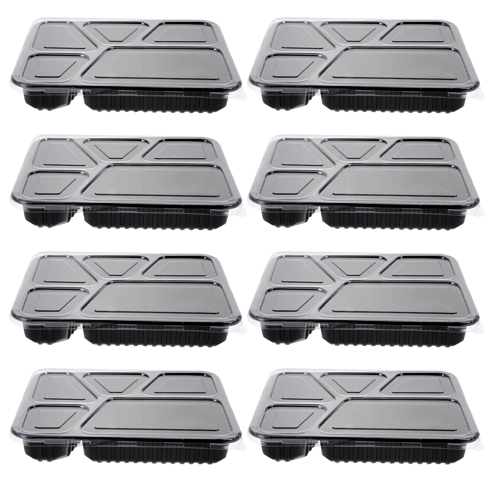 ZEHUANYU 30pcs 5 Compartment Meal Prep Containers with Lids Stackable ...