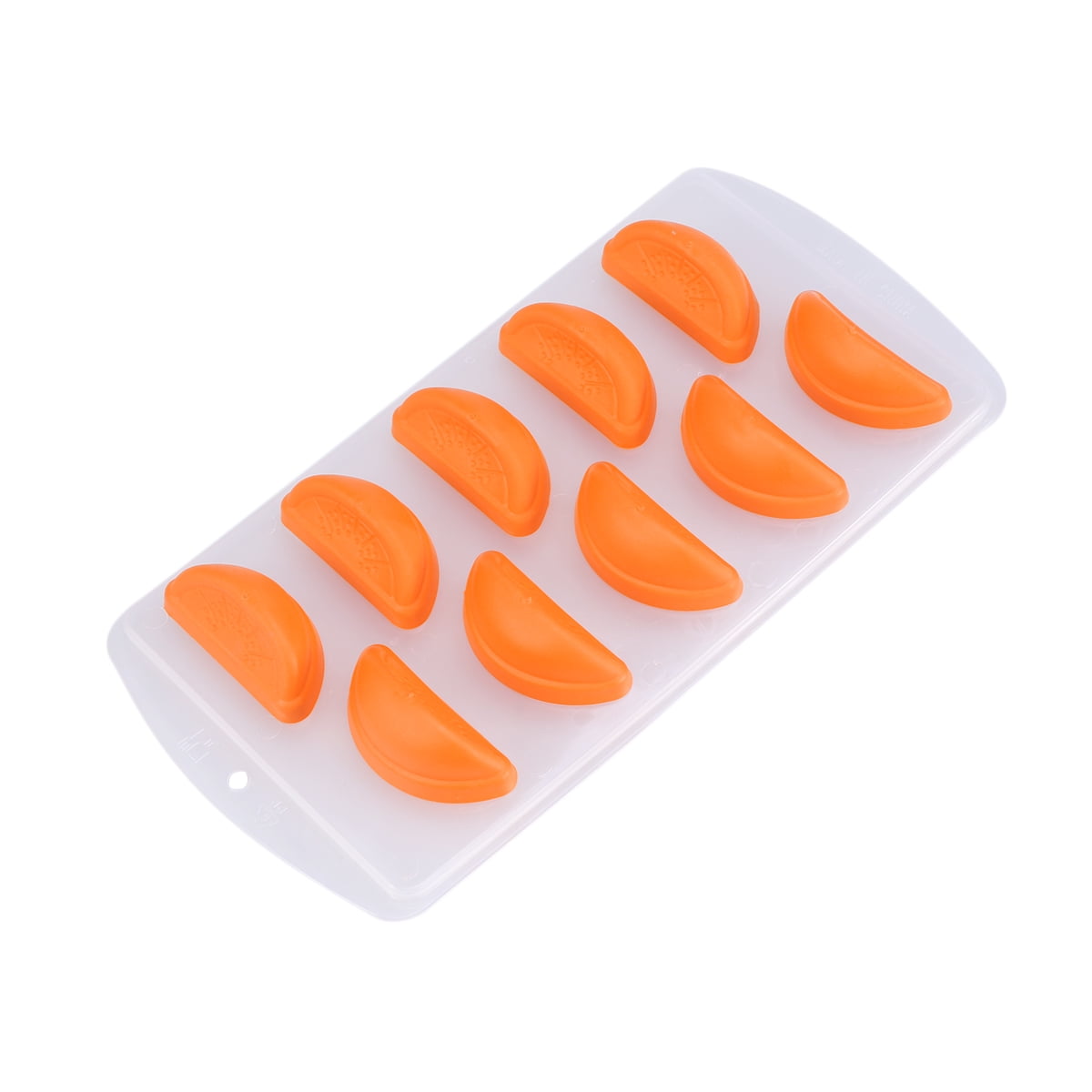 ZEHUANYU 4 Pcs Safe Silicone 10 Lattices Orange Segments Shaped Ice ...