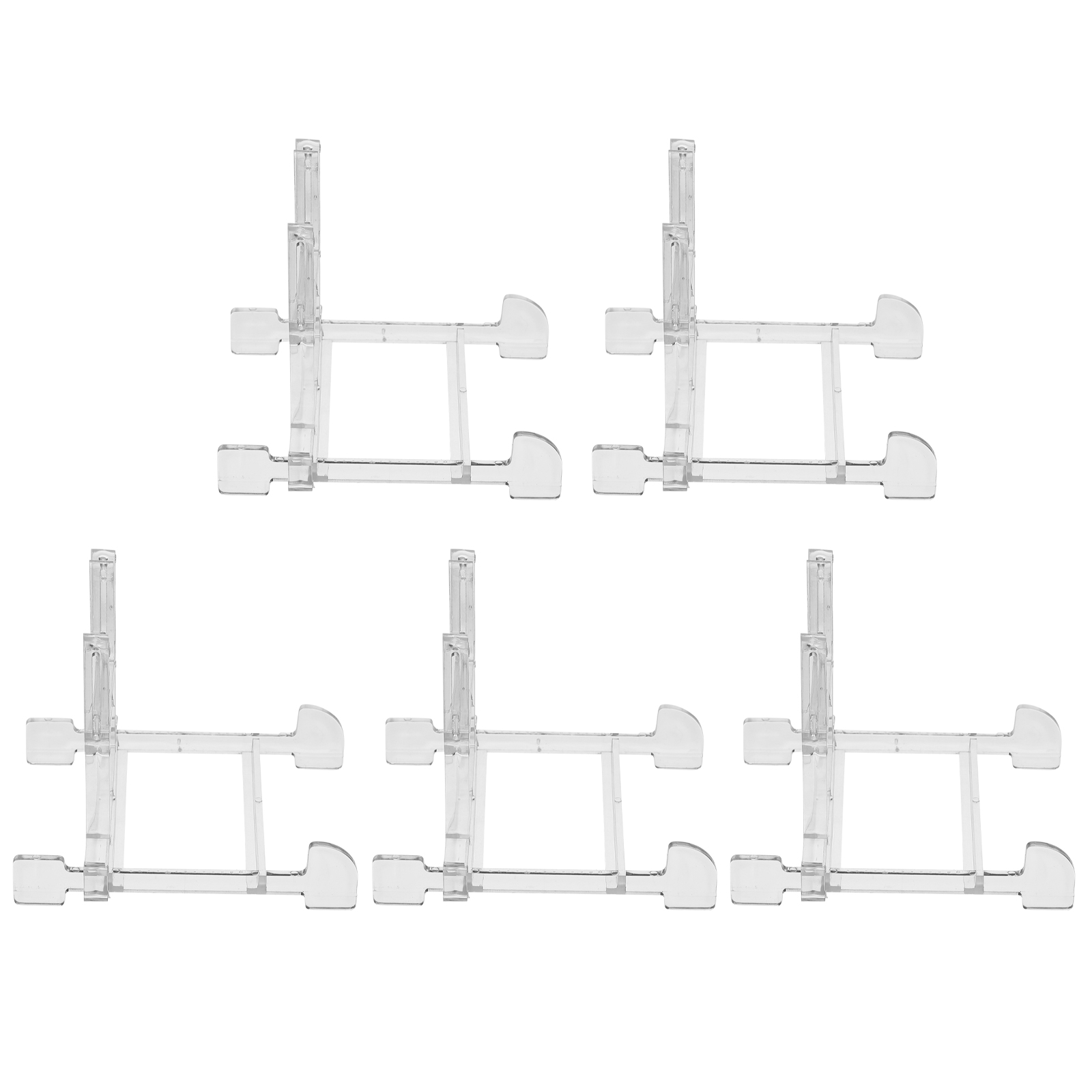 ZEHUANYU 5Pcs Plastic Display Stands Adjustable Plate Storage Racks ...
