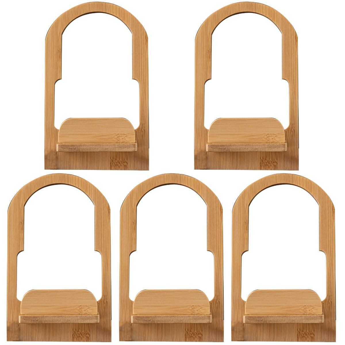 ZEHUANYU 5pcs Tea Showcase Rack Plate Display Stand Bamboo Desktop ...