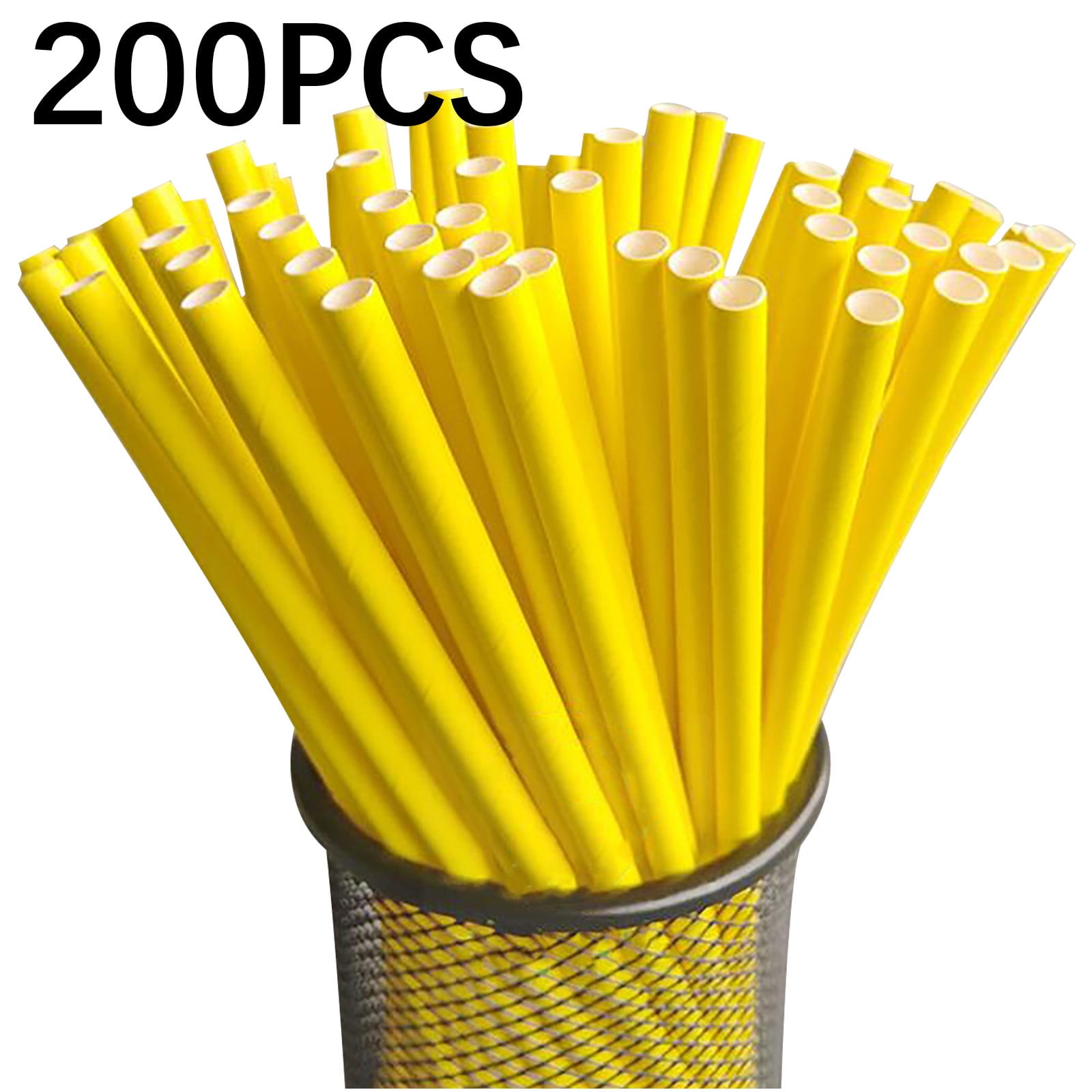 ZEIDO 200PCS Multi-Color Biodegradable Paper Straws for Party Supplies ...