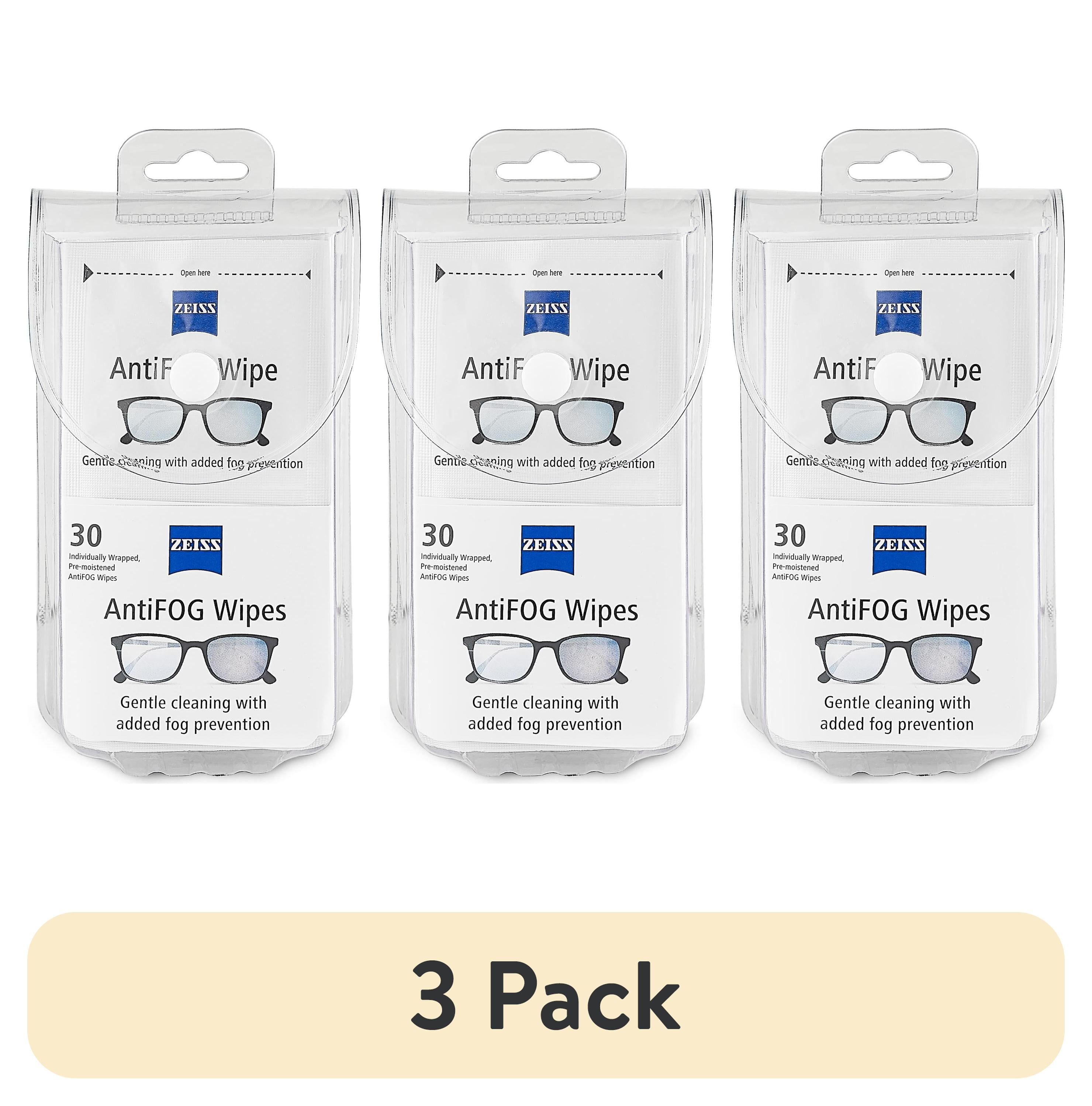 (3 pack) ZEISS Gentle and Thorough Cleaning Anti Fog Lens Cleaner Wipes for Eyeglass, 30 Count ...