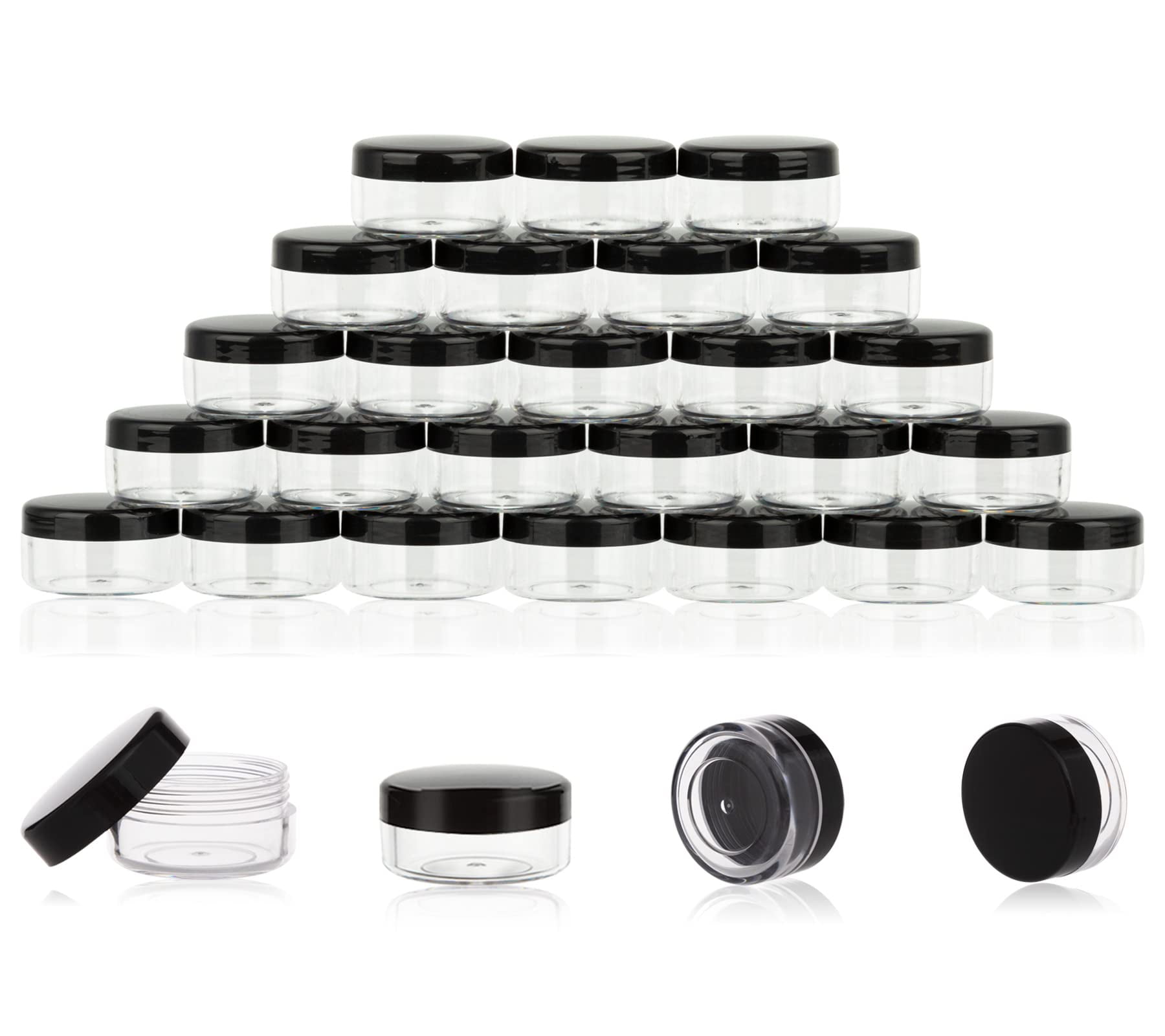 ZEJIA 10 Gram Sample Containers, 40 Count Cosmetic Containers with Lids ...