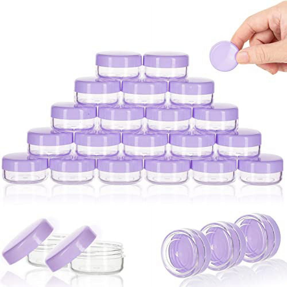 ZEJIA 3 Gram Sample Containers with Lids, Tiny Sample Jars with Labels ...