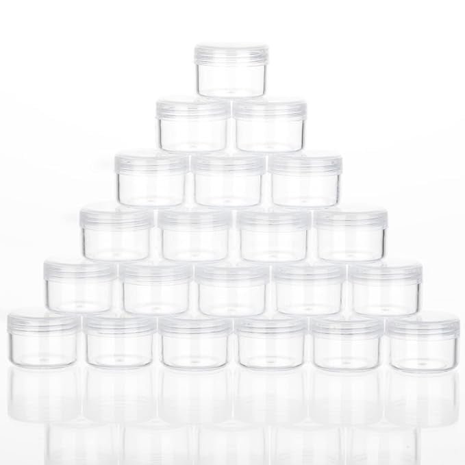 ZEJIA 5 Gram Sample Jars, 25PCS Sample Containers with Lids, 5ML Lip ...
