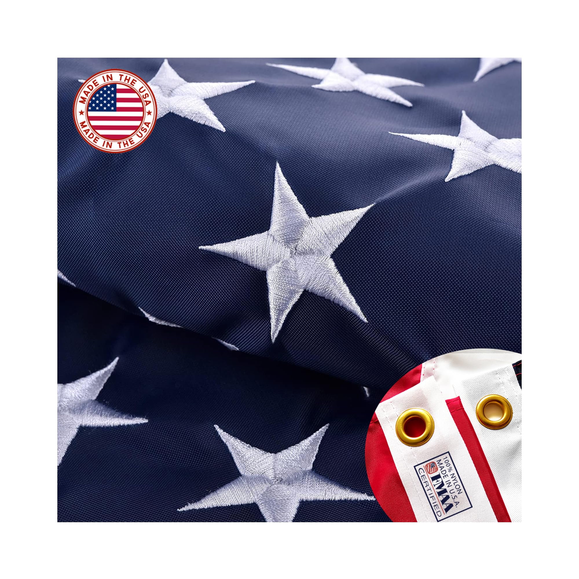 ZEKVY Embroidered American US JKF25 Flag 3x5 Outdoor Made in USA ...