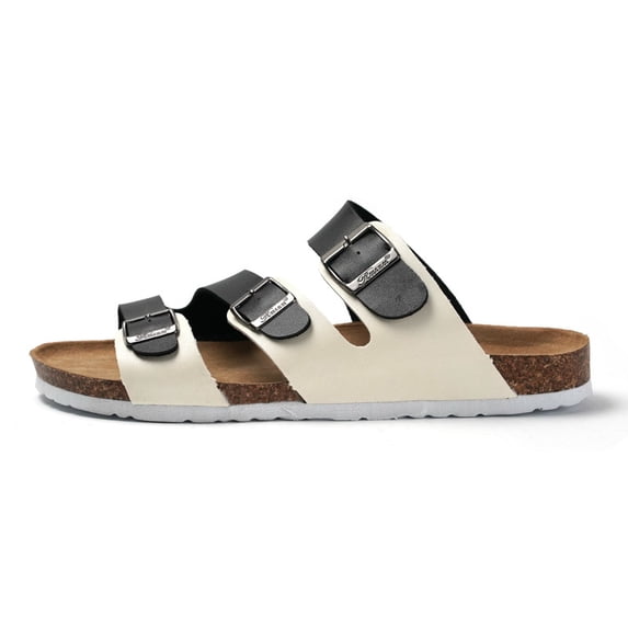 ZELAND Unisex Comfort Cork Sandals: Trendy Single Strap Slide Sandals ...