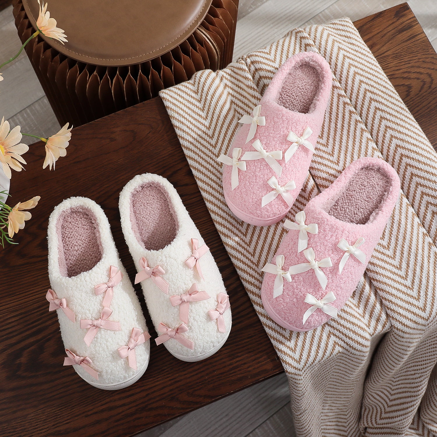 ZELAND Unisex Halloween Pumpkin Ghost Warm Winter Cotton Slippers ...