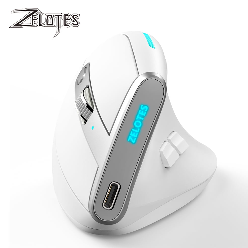 ZELOTES F-36 Wireless 2.4G Bluetooth Mouse 8 Buttons 2400 DPI Ergonomic ...