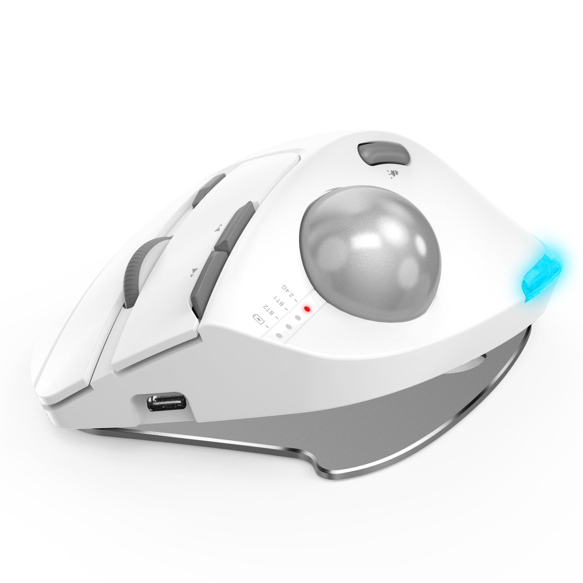 ZELOTES trackball wireless mouse Bluetooth 2.4G silent programmable ...