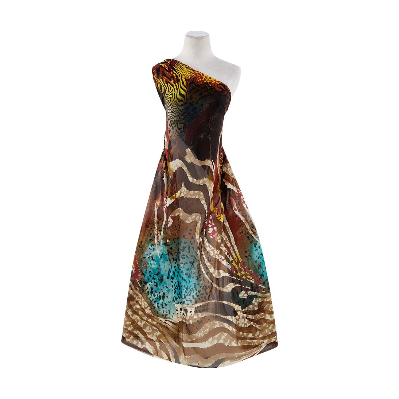 Zelouf Animal Print On High Multi Chiffon , Sewing, DIY, Crafts Fabric ...