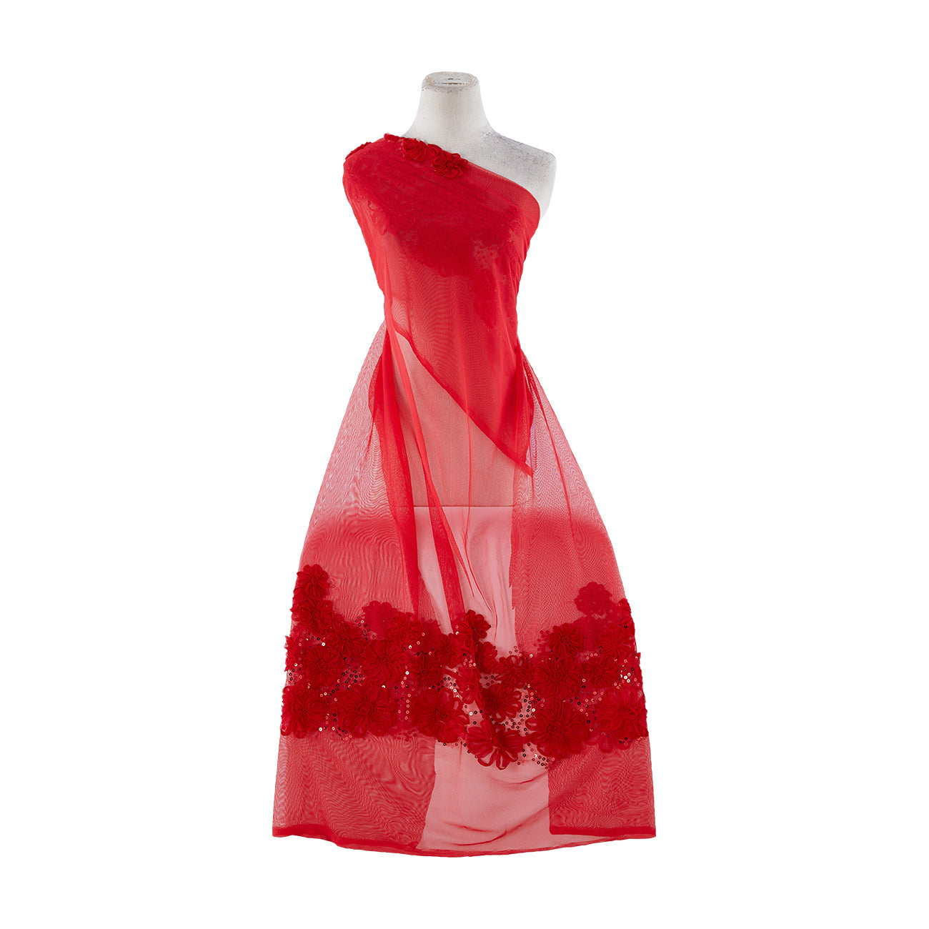 ZELOUF Rose Sutash Dble Border W/ Scattered Seq On Tulle , Sewing, DIY ...
