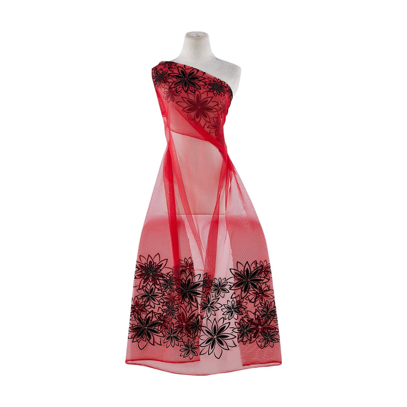 Zelouf Tulle With Double Border Flock & Outline Glitter 2X , Sewing ...