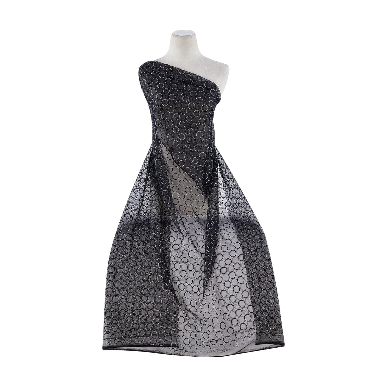 Zelouf Two-Tone Circle Pattern On Tulle , Sewing, DIY, Crafts Fabric by ...