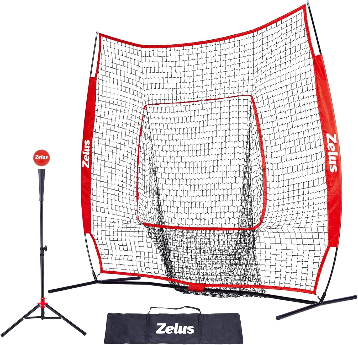 ZELUS 7x7ft Baseball Net, Baseball Softball Practice Net with Tee ...