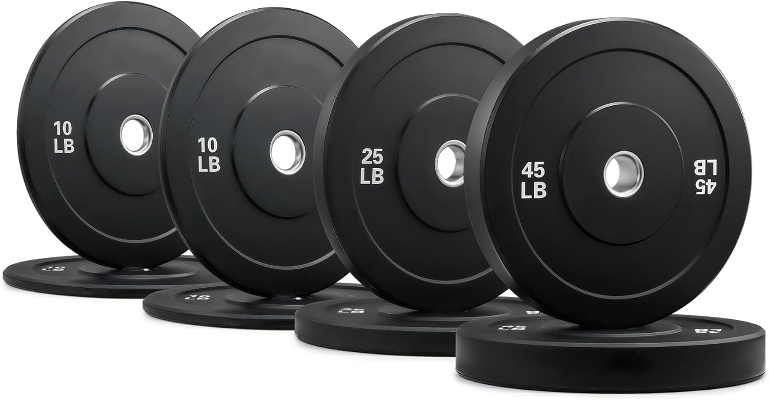 ZELUS Weight Plate Set, Twin 2" Bumper Plates for Strength and Training ...
