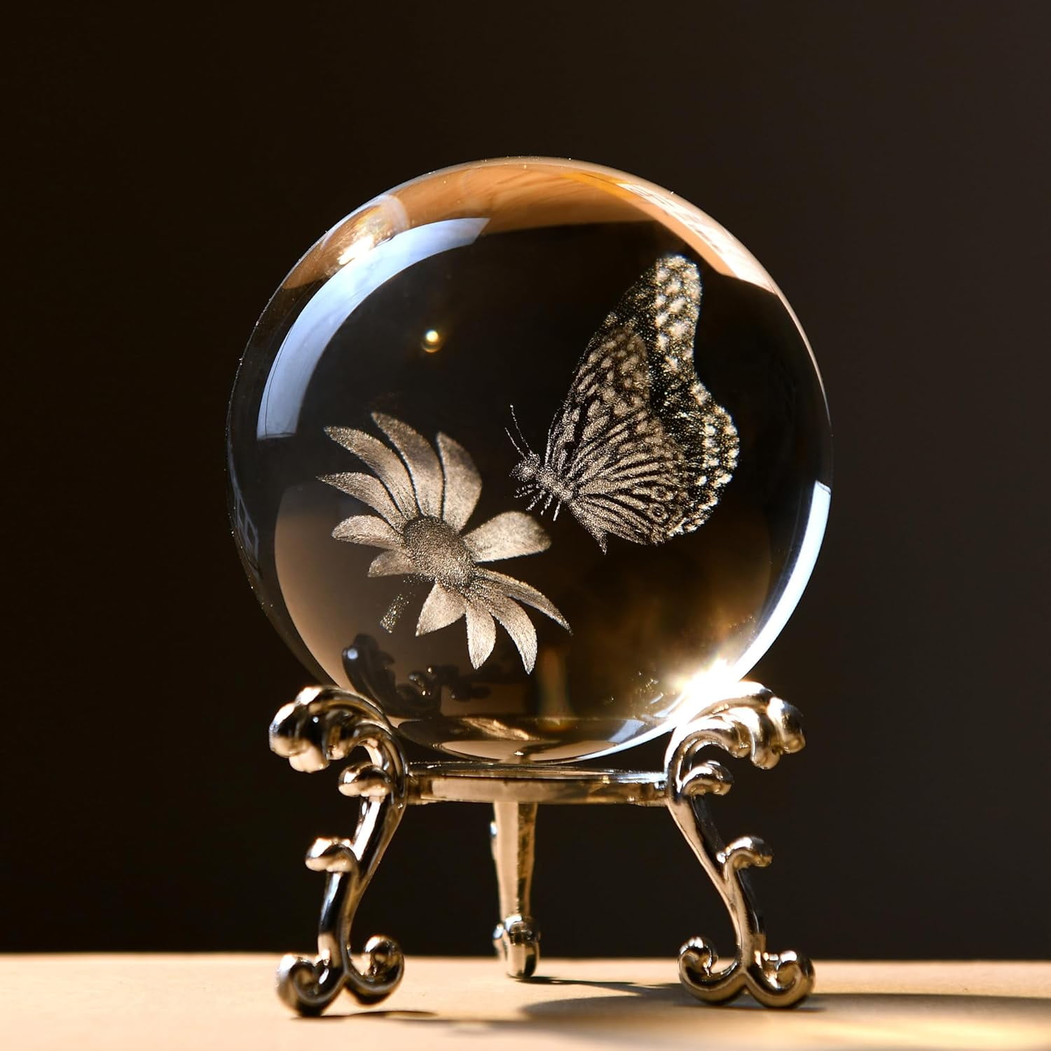 ZEN 3D Butterfly Crystal Ball 60mm Gifts Ideas for Girlfriend Wife Mom ...