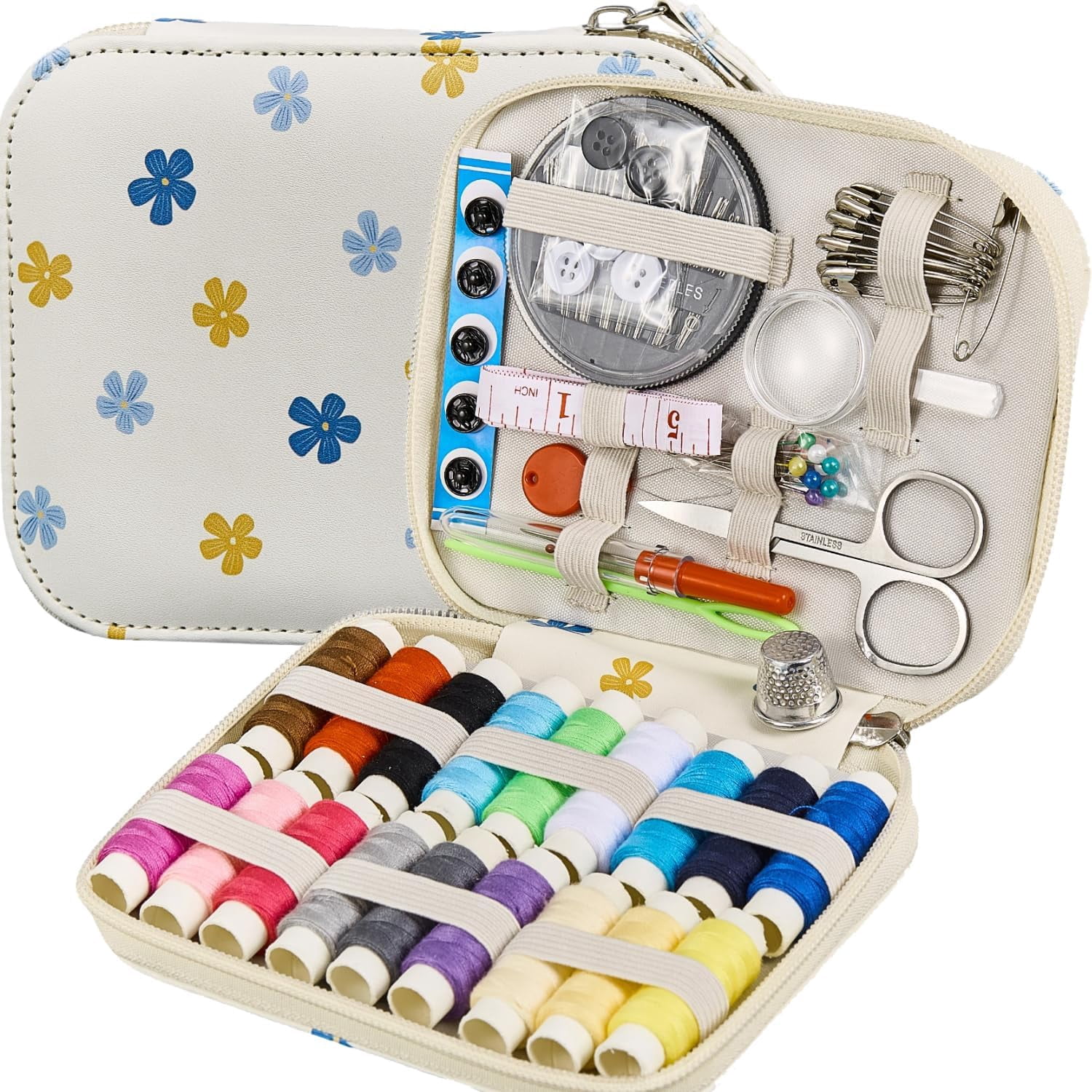 ZEN Bobode Sewing Sets & Kits Mini Travel Sewing Kit Floral Pattern ...
