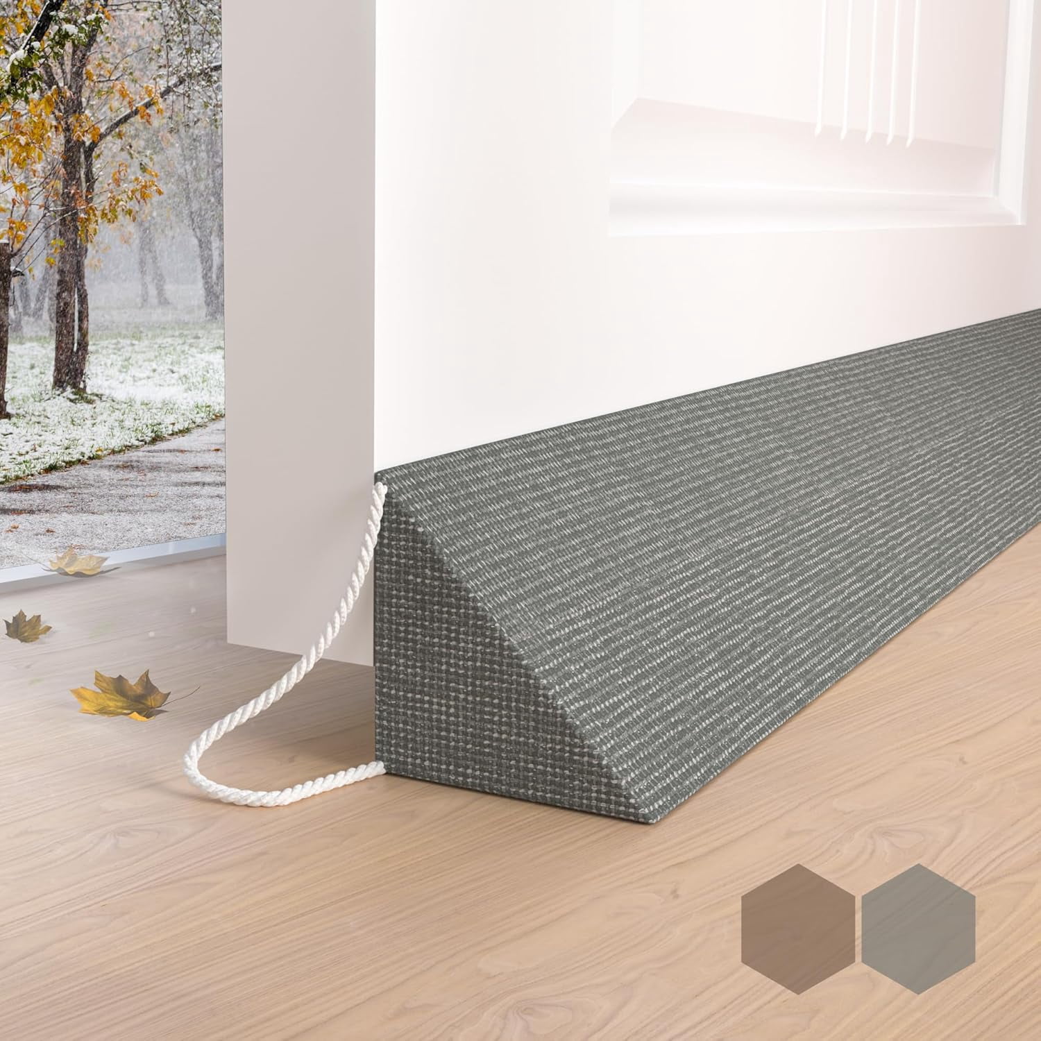 ZEN Triangle Door Draft Stopper，35.4" New Weighted Under Door Draft ...
