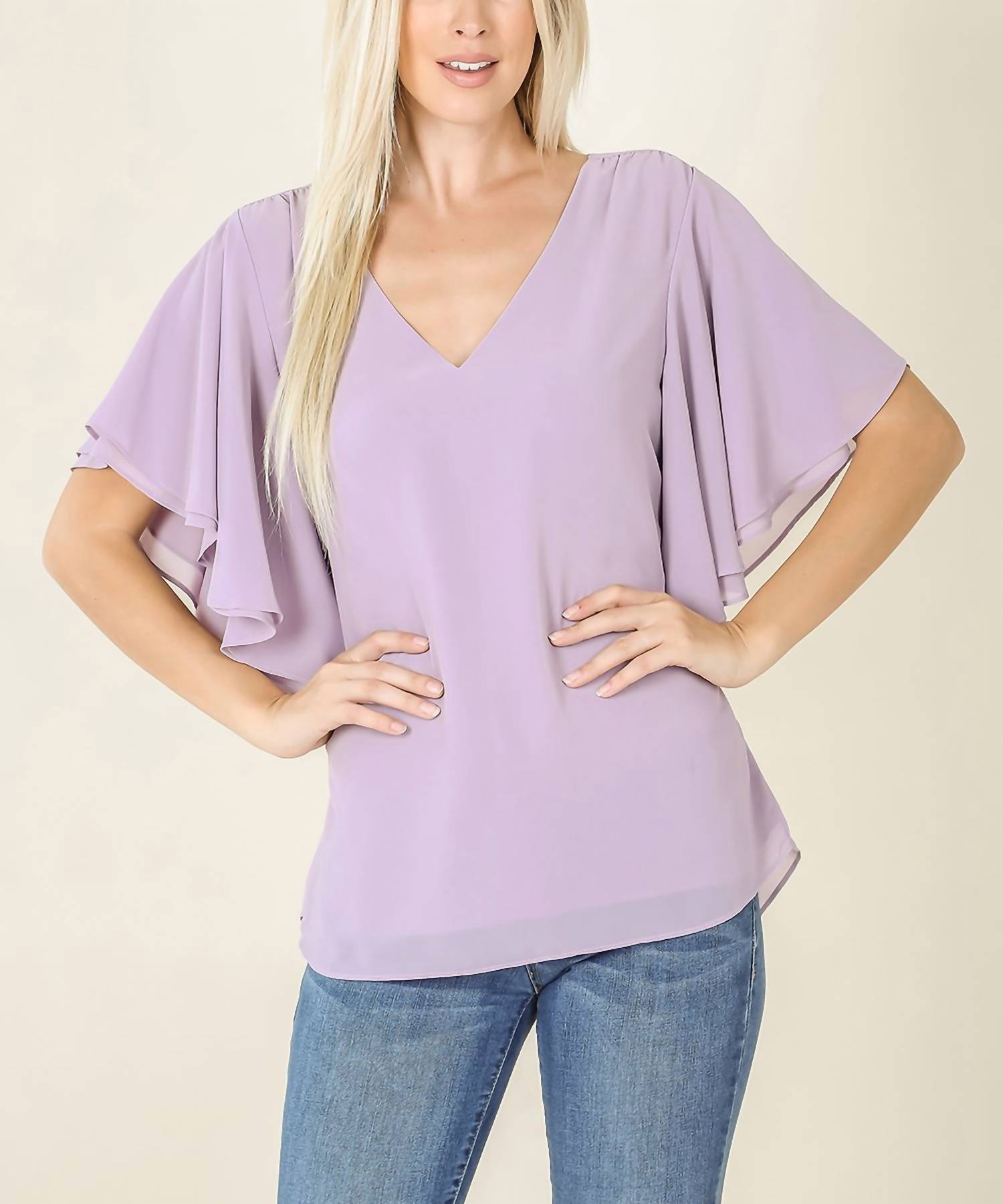 ZENANA Double Layer Chiffon Top - Walmart.com