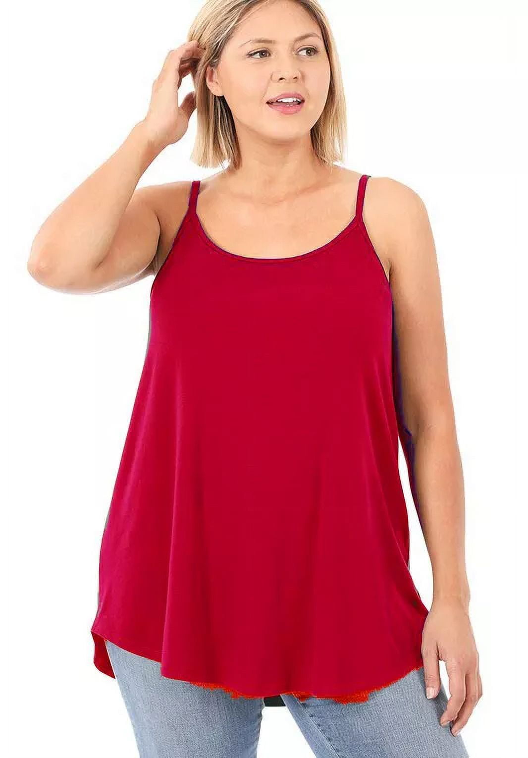(ZENANA) Front-Back Reversible (Vneck-ScoopNeck Reversible) Spaghetti ...