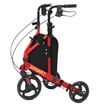 Equate Rolling Walker for Seniors, Rollator with Seat and Wheels, Black ...