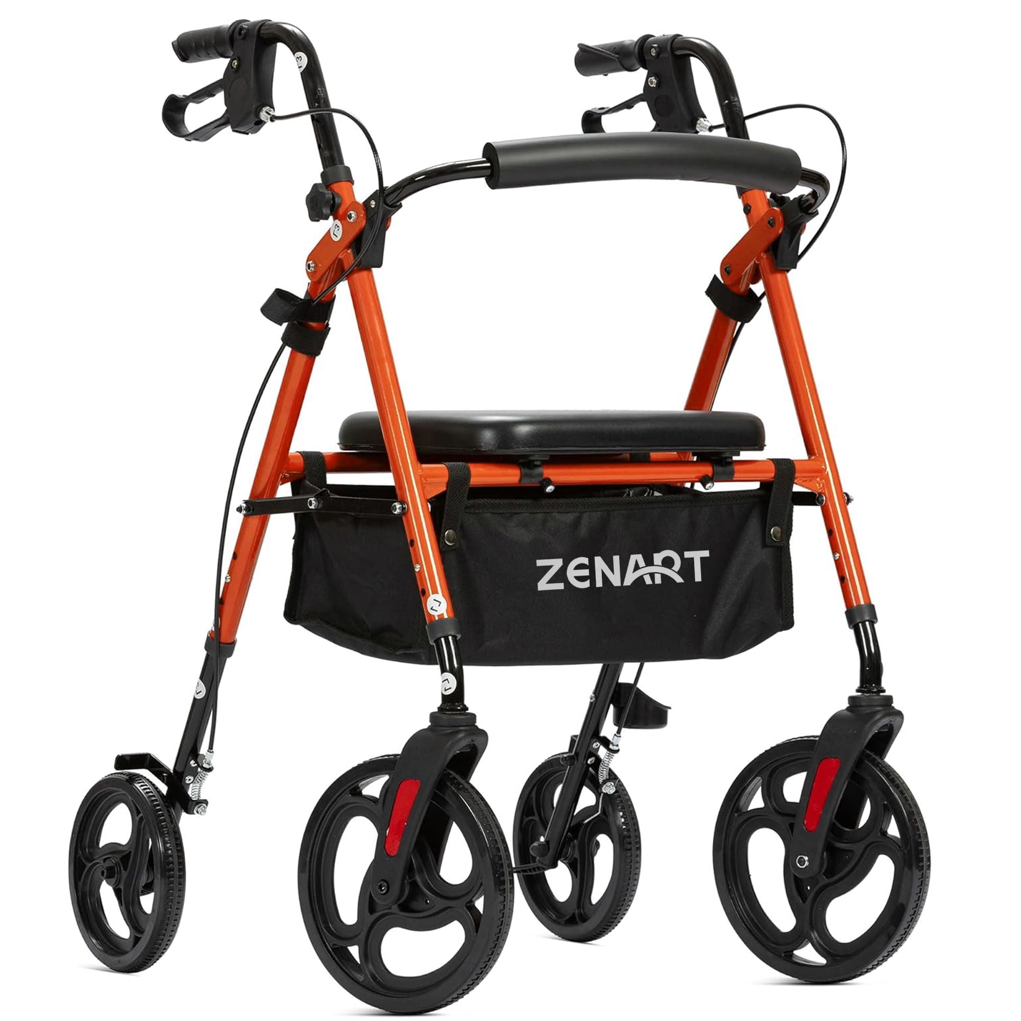 "ZENART Mobility Rollator Walker for Seniors Adult with Adjustable Seat ...