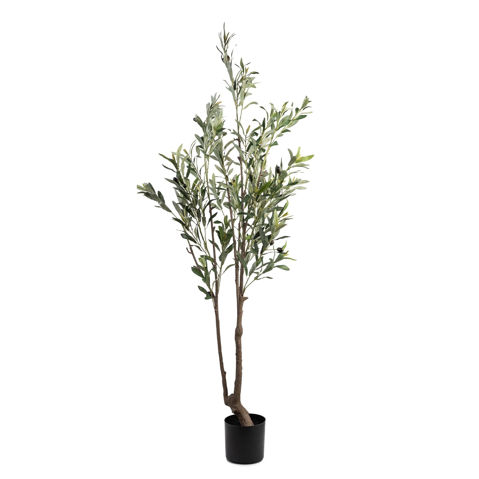 ZENBAMVU 5ft Faux Olive Tree Tall Fake Olive Trees for Indoor with ...