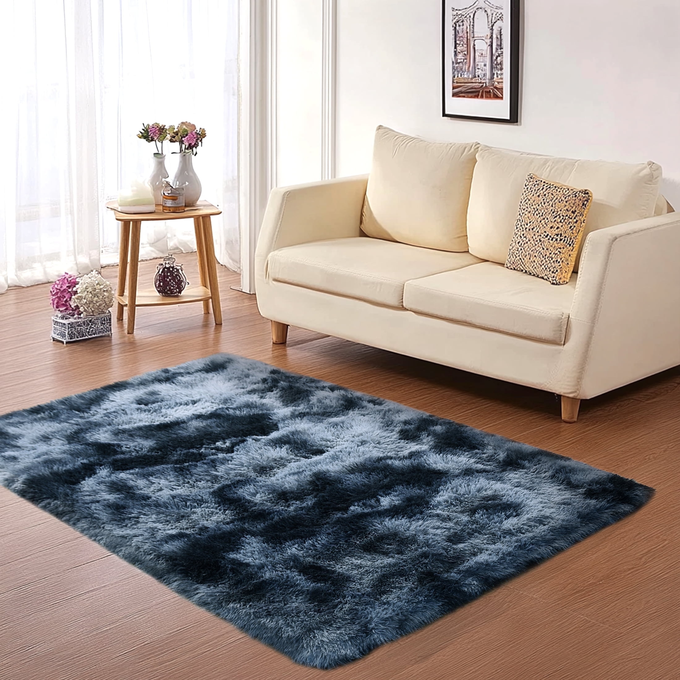 ZENELESS 2x3ft Fluffy Rug,Small Entryway Carpets,Non-slip Soft Doormats ...