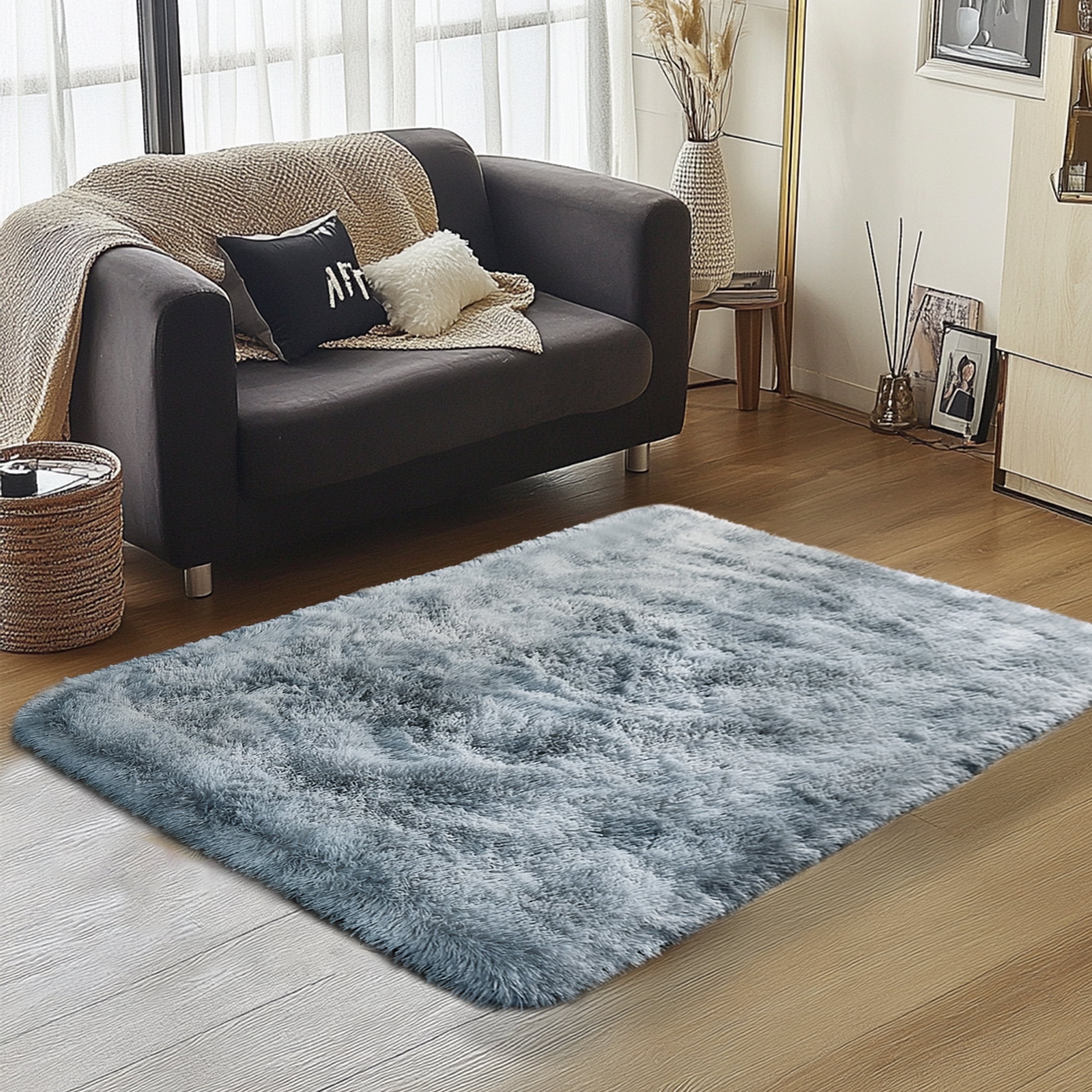 ZENELESS 2x3ft Fluffy Rug,Small Entryway Carpets,Non-slip Soft Doormats ...